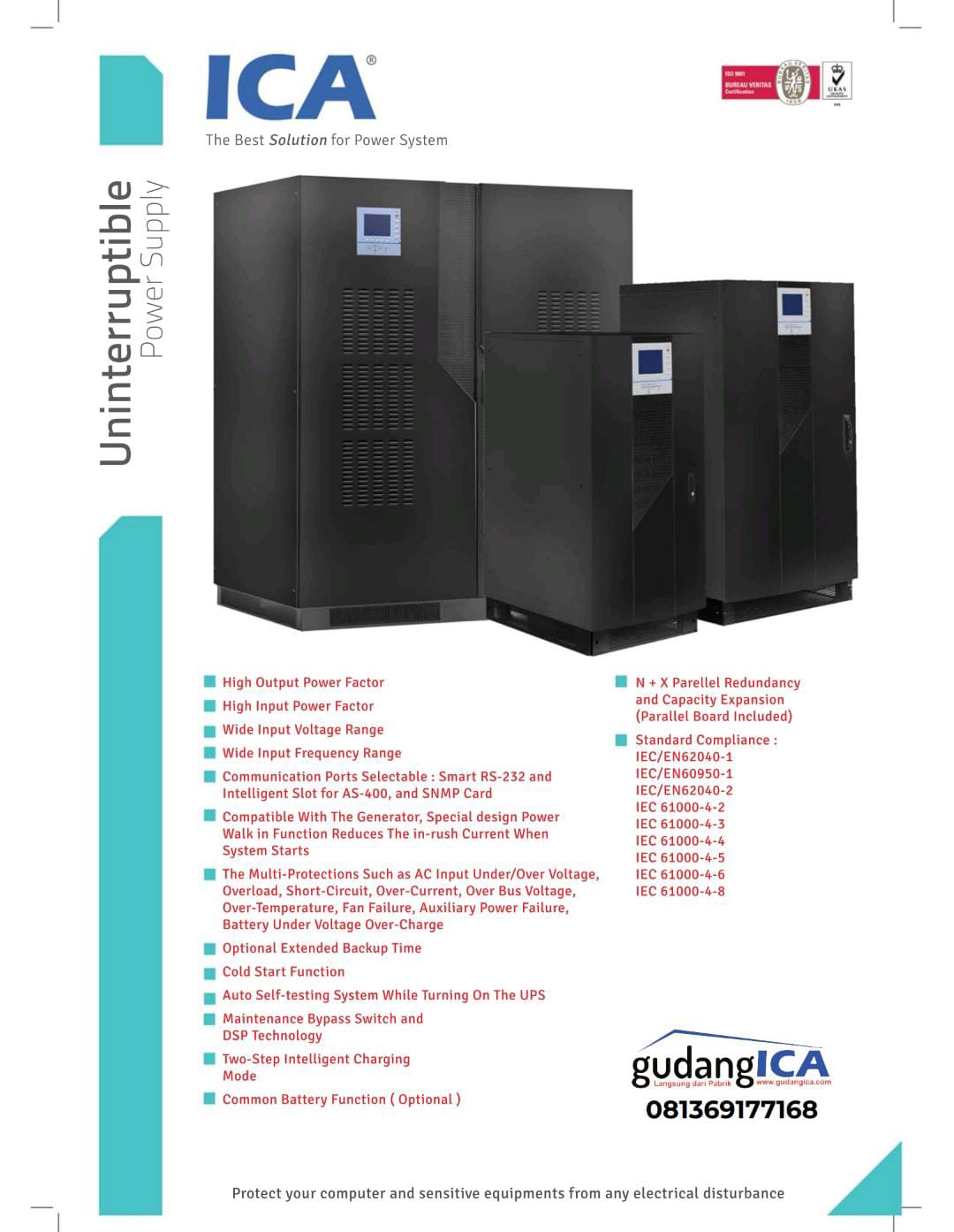 Jual UPS 3 Phase In/Out - Distributor ORI ICA UPS Stabilizer | Jual UPS ...