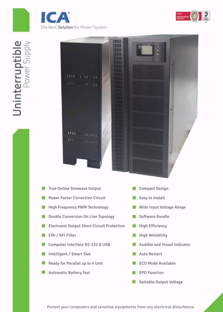 Jual UPS 3 Phase In/Out - Distributor ORI ICA UPS Stabilizer | Jual UPS ...